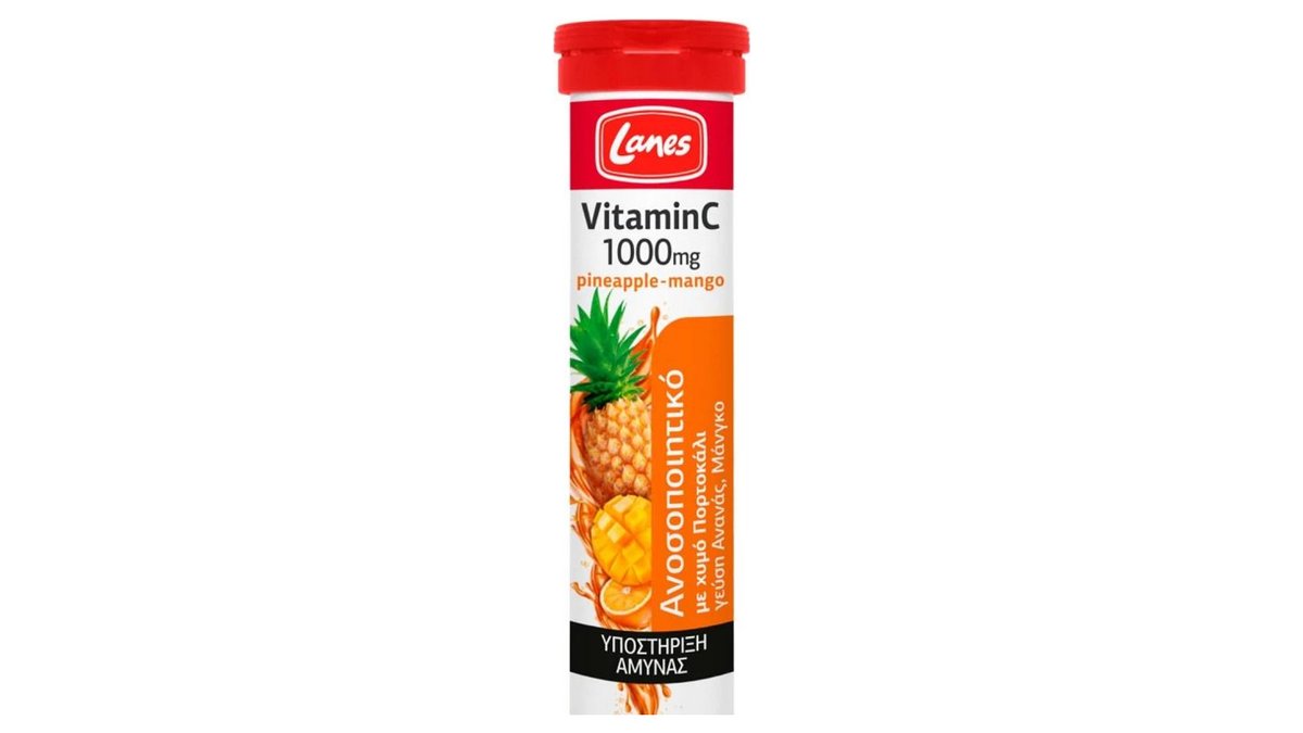 Lanes Vitamin C Pineapple . Mango Βιταμίνη C 1000Mg Με Χυμό Πορτοκάλι ...