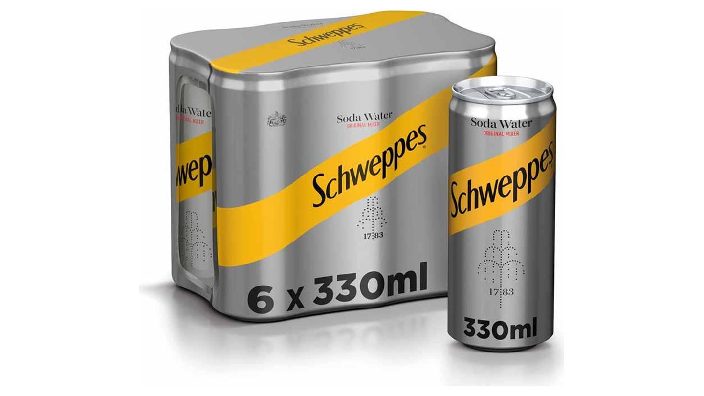 Schweppes Σόδα Χωρίς Ζάχαρη 6x330ml. | Μασούτης Εύοσμος | Wolt